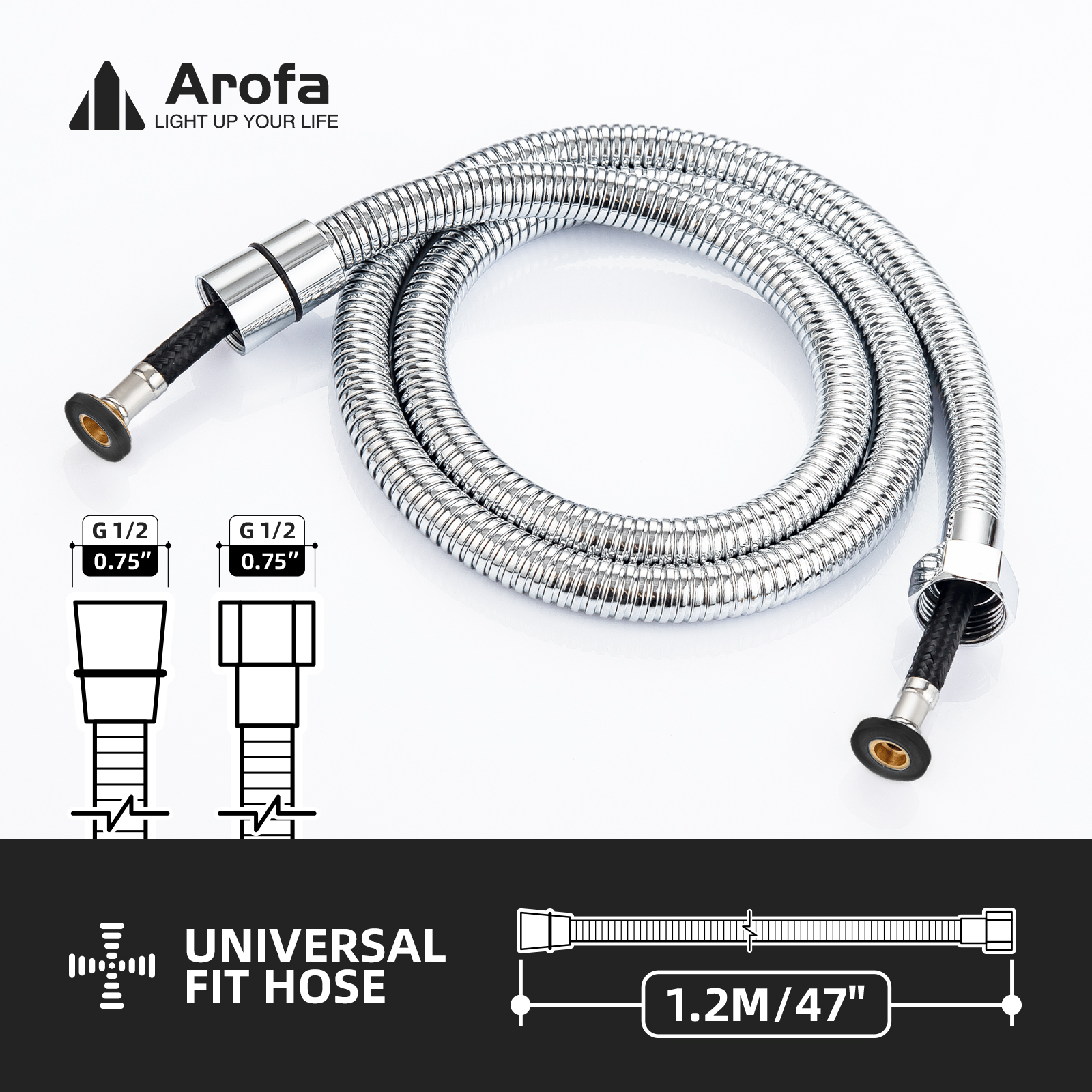 Bidet Hose Replacement, 47 Inch Bidet Hose for Toilet Handheld Bidet ...